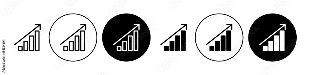 Vecteur Stock Graph vector icon set. Economic growth chart vector ...