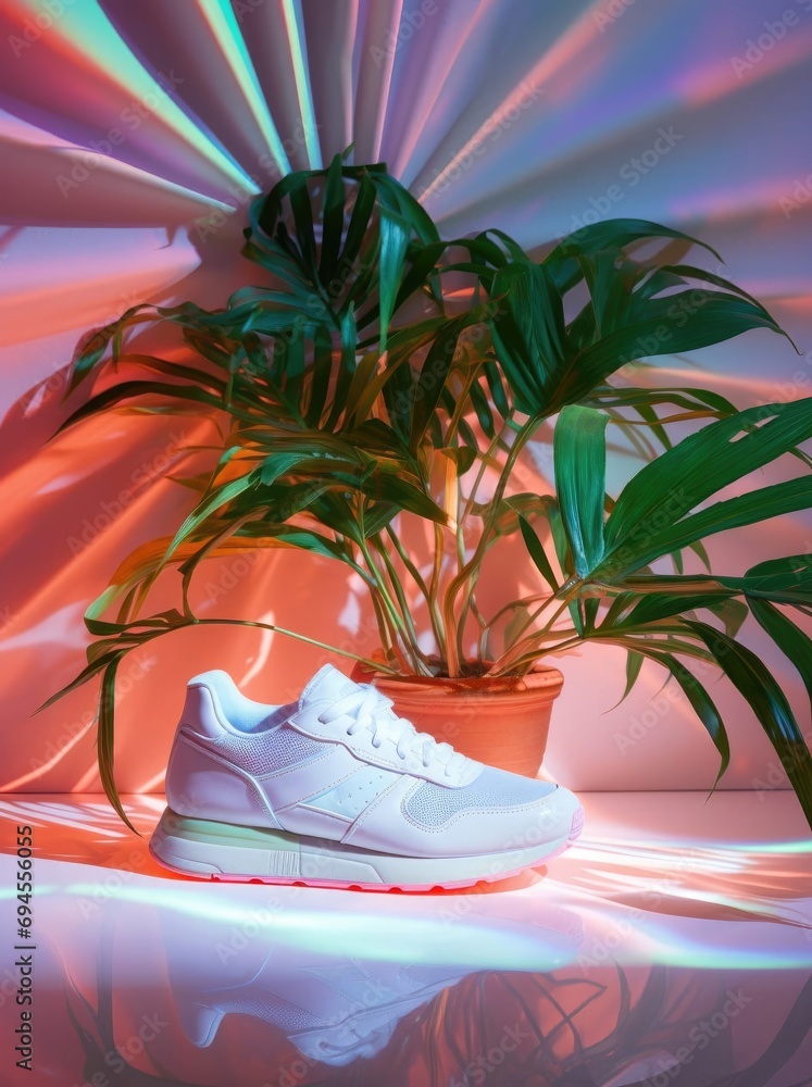 Cool sports shoe illustration, fashion store landing page concept ...