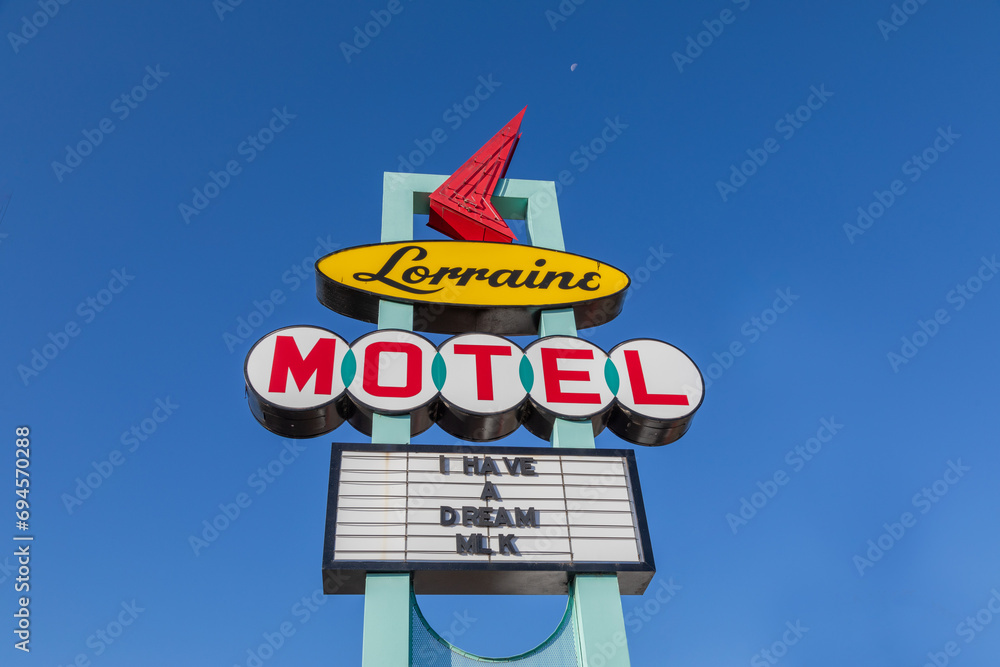Lorraine Motel Sign in Memphis, Tennessee, MLK, Martin Luther King, I ...