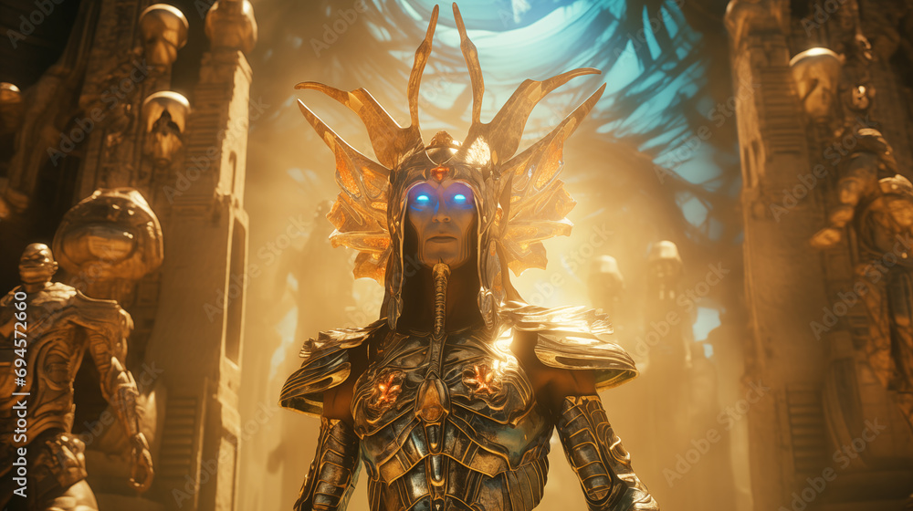 Prince of the Anunnaki - Golden Alien Overlord with Golden Armour style ...