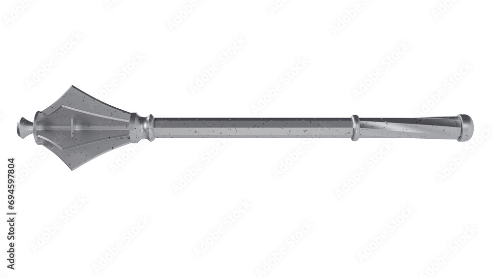 Medieval mace weapon isolated on transparent and white background ...