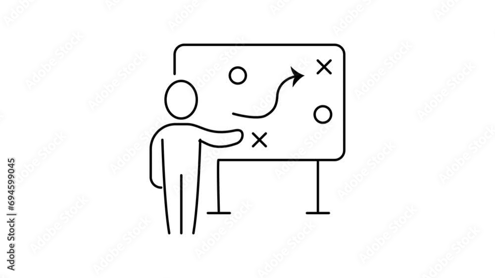 strategy. team. plan. actions. vector. on a white background. animation ...