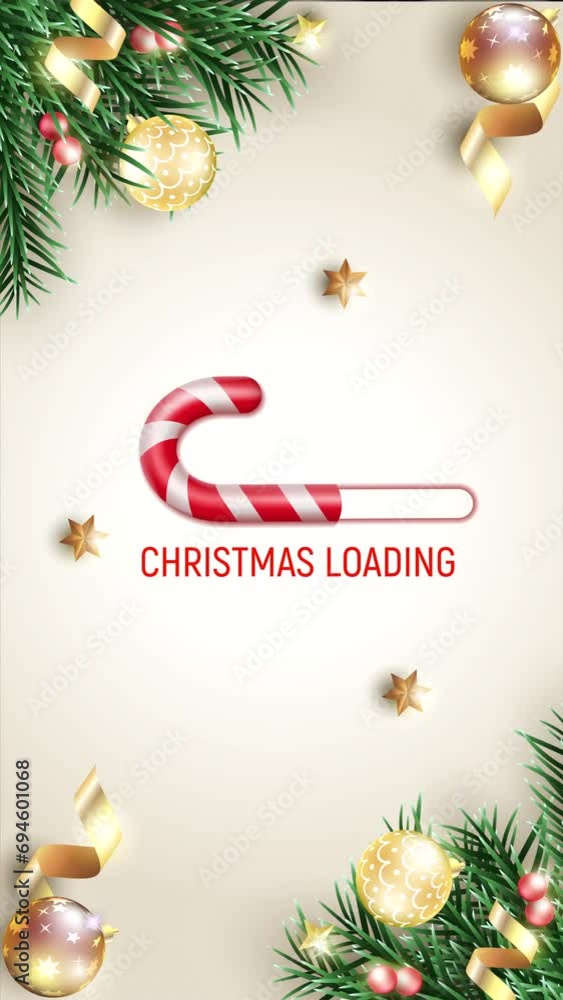 marry christmas and happy new year. Christmas loading bar animation ...