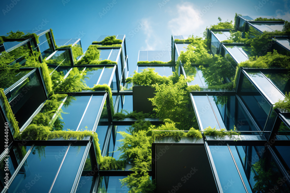 Zdjęcie Stock: Eco-friendly building in the modern city. Sustainable ...