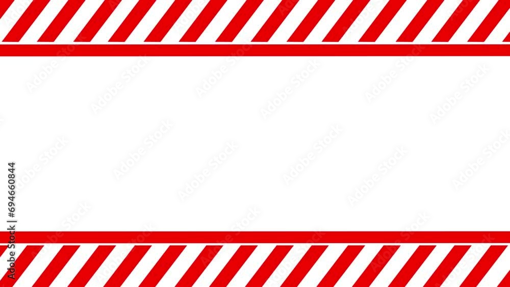 Animation of barricade tape or warning tapes. The concept of an ...