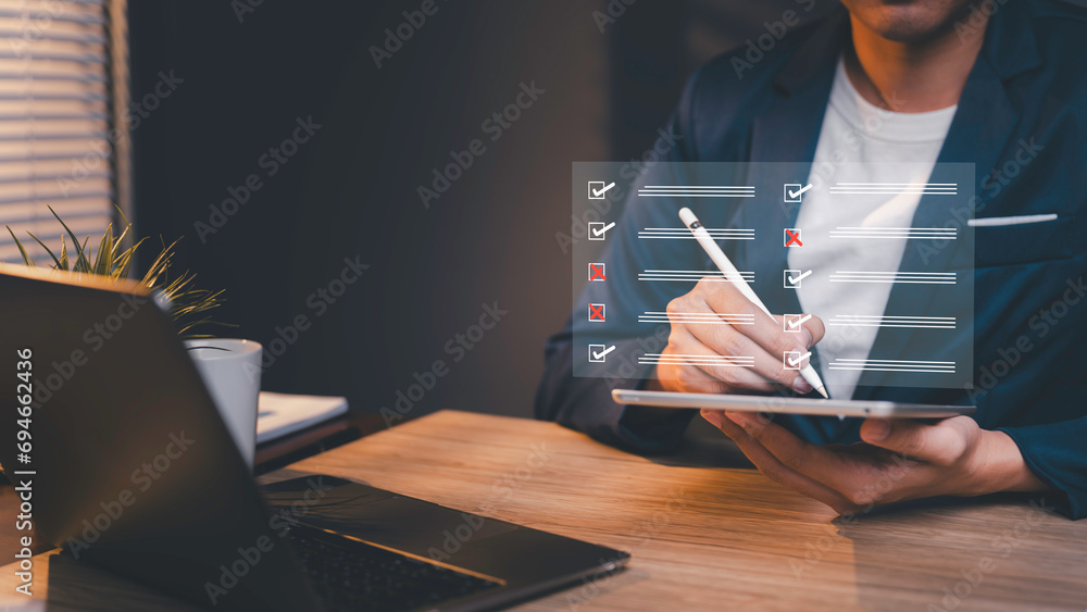 Business performance checklist questionnaire, evaluation concept ...