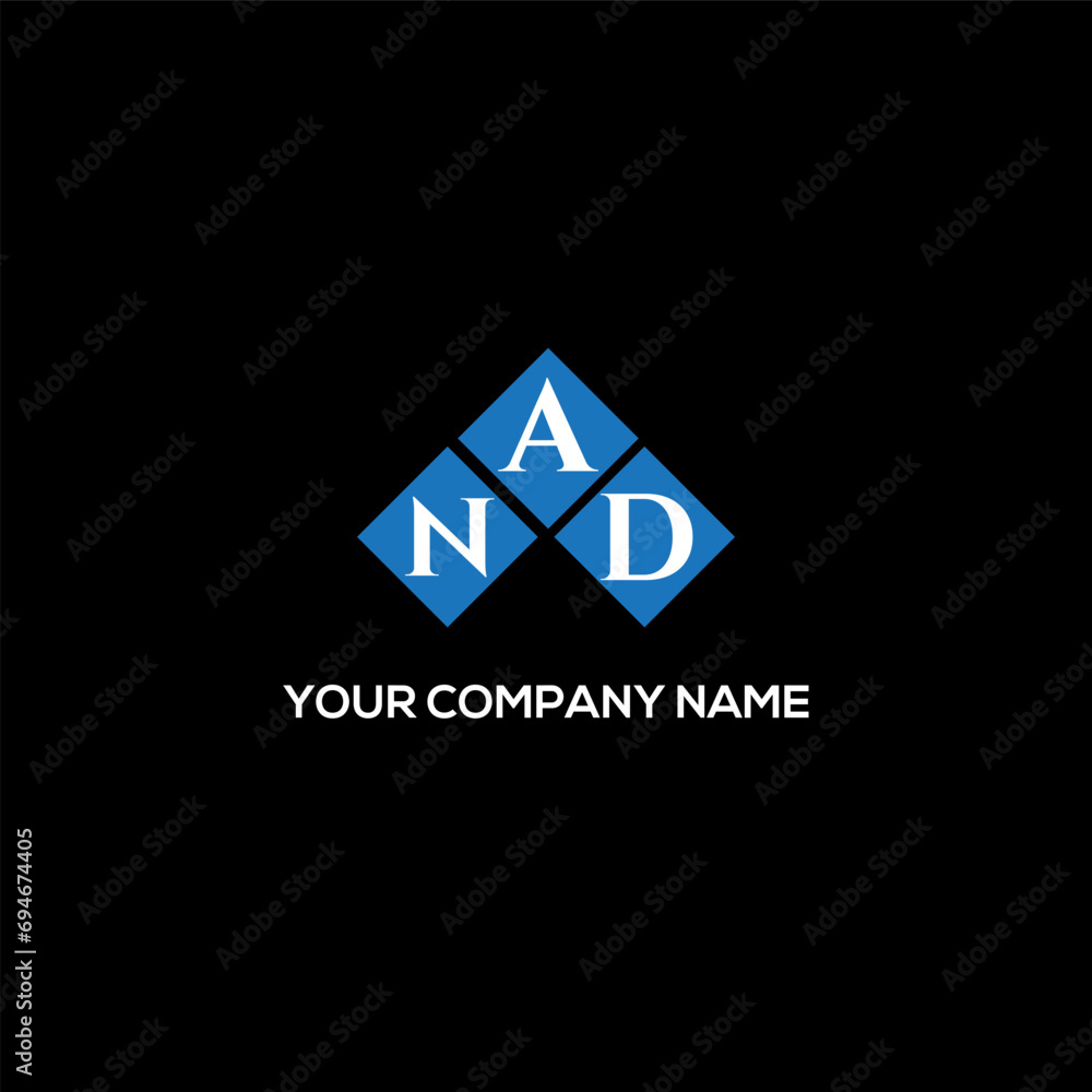 NAD letter logo design on white background. NAD creative initials ...