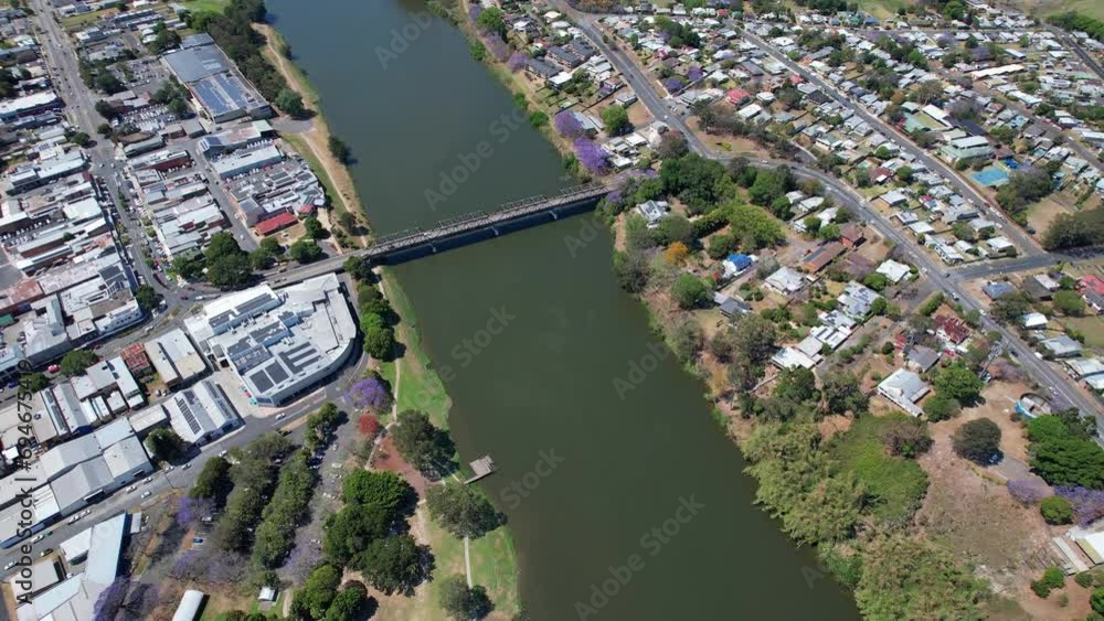 Kempsey Bridge From Above - Historical Landmark Spanning Macleay River ...