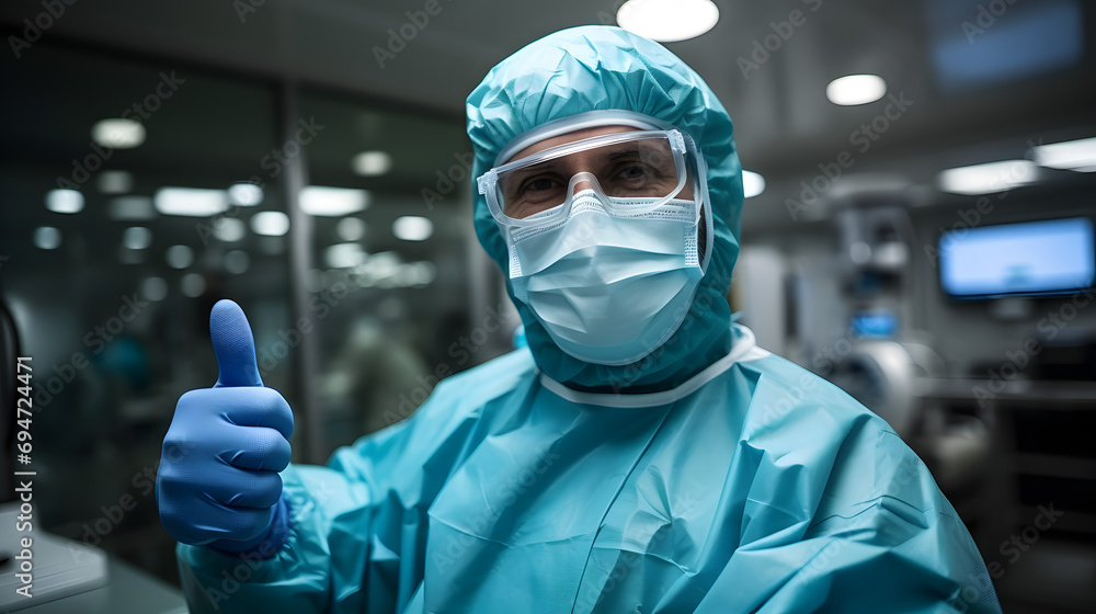 Virology researcher examining a sample from lab working in a modern ...