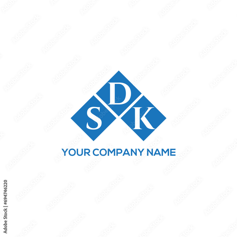 DSK letter logo design on white background. DSK creative initials ...