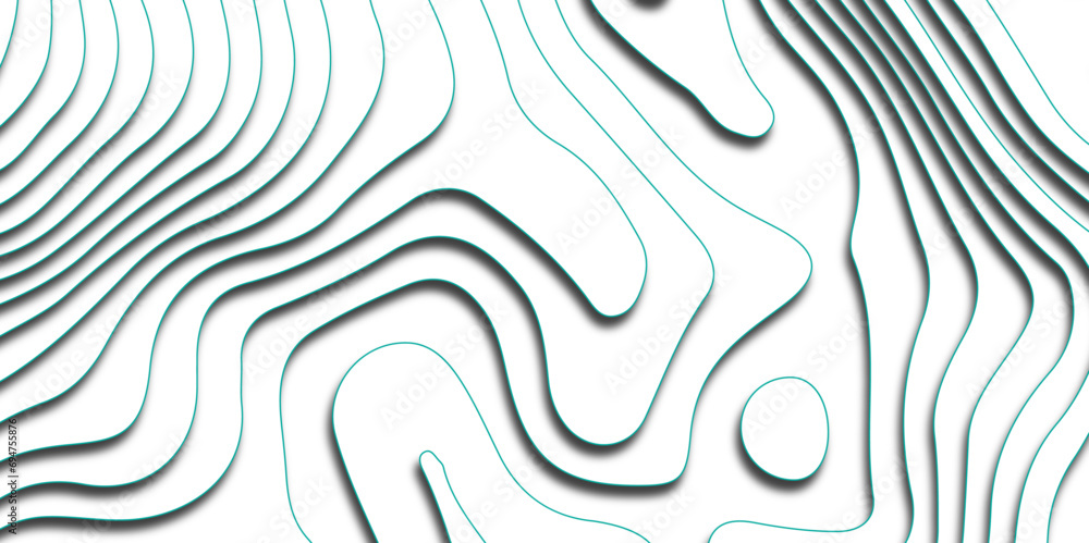 Abstract wavy line 3d paper cut topography background. Multi layer ...