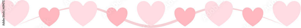 Pink Heart Valentine Border Design Element Stock Vector | Adobe Stock
