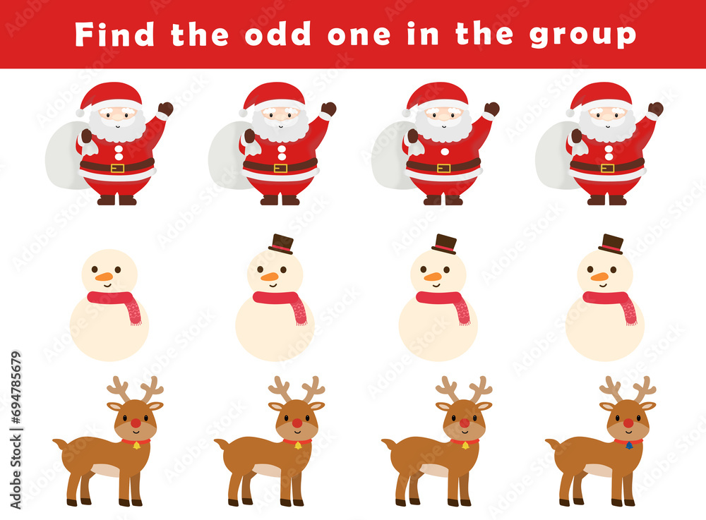 Find the odd one out for toddlers. Spot the difference for kids ...