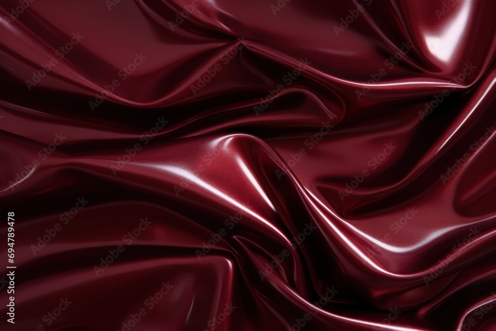 Glossy maroon metal fluid glossy chrome mirror water effect background ...