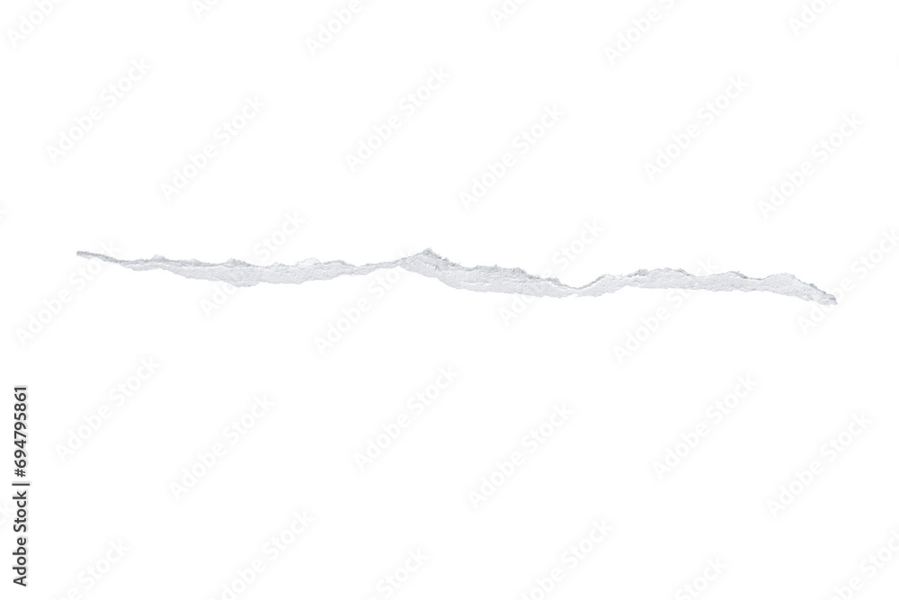 Realistic Torn Paper Edges. Ripped pieces of white paper strips ...