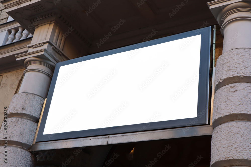 Blank store sign design mockup isolated, Clear shop signage template ...