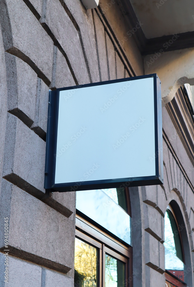 Blank store sign design mockup isolated, Clear shop signage template ...