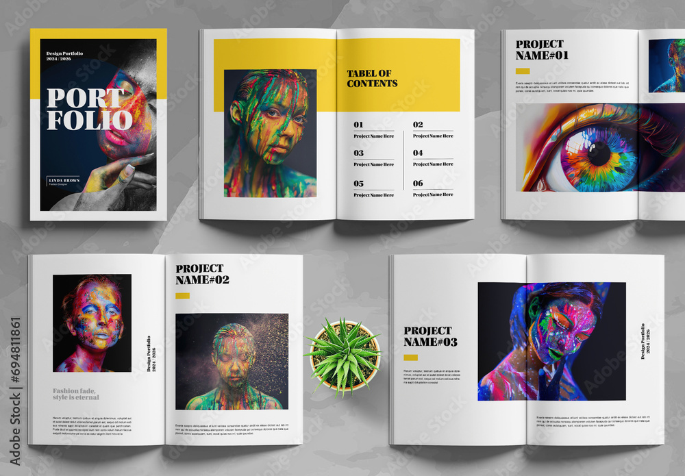 Portfolio Magazine Layout Stock Template | Adobe Stock