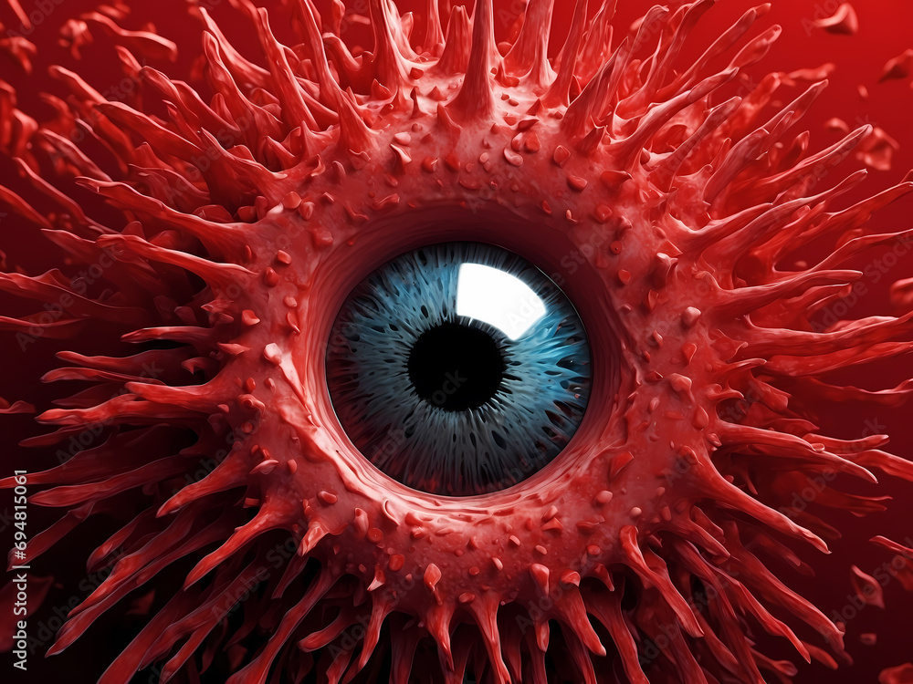 Coronavirus cell anatomy concept as a covid-19 virus cross section ...