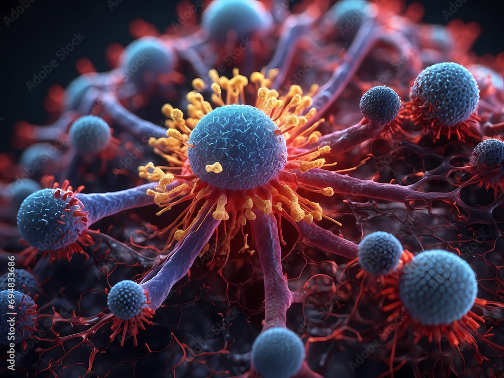T cells in human thymus. T cells are born from hematopoietic stem cells ...