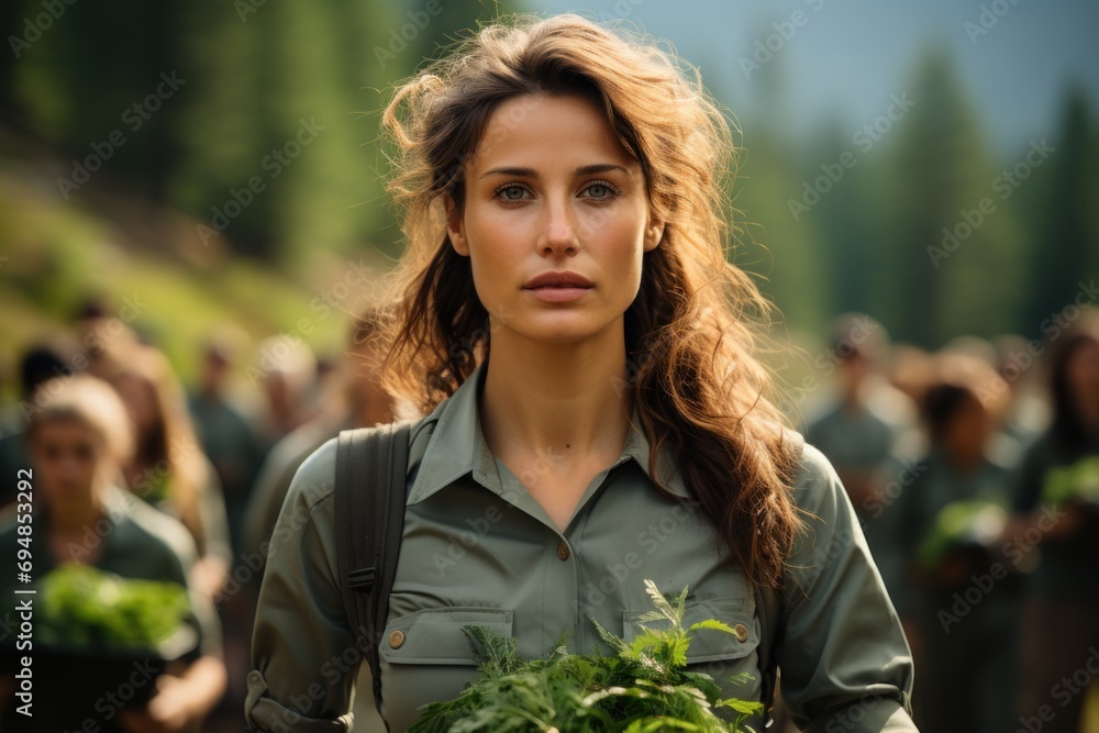 Women leading environmental awareness campaign, empowering women images ...