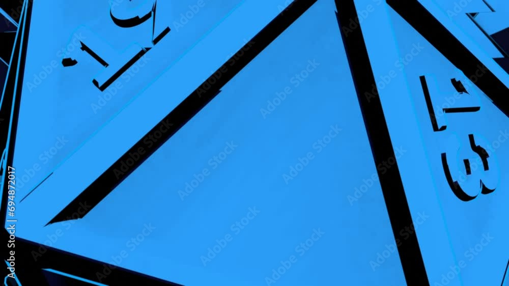 Animated screensaver with a rolling twenty-sided die. A simple video of ...