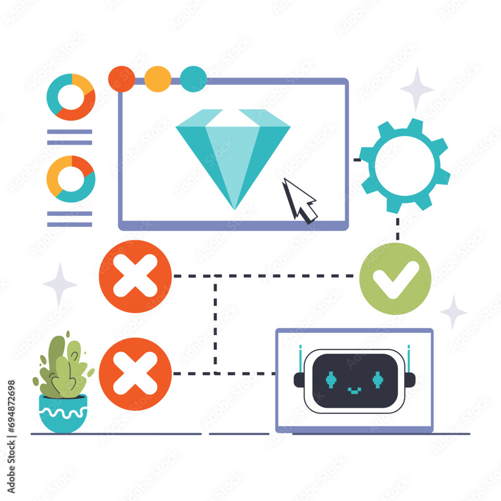 Reinforcement Learning concept. A visual journey through reward-based ...