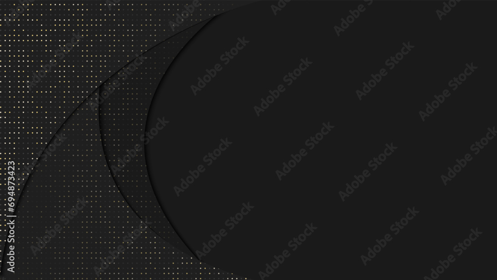 Dynamic abstract black background design with glitter dot elements ...