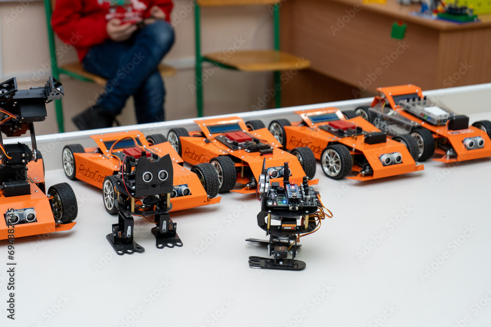 Robot cat from a DIY children's construction set Arduino. Fundamentals ...