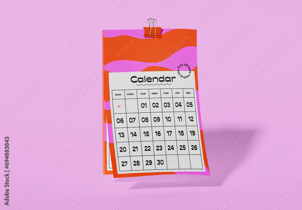 Wall Calendar Mockup Stock Template | Adobe Stock