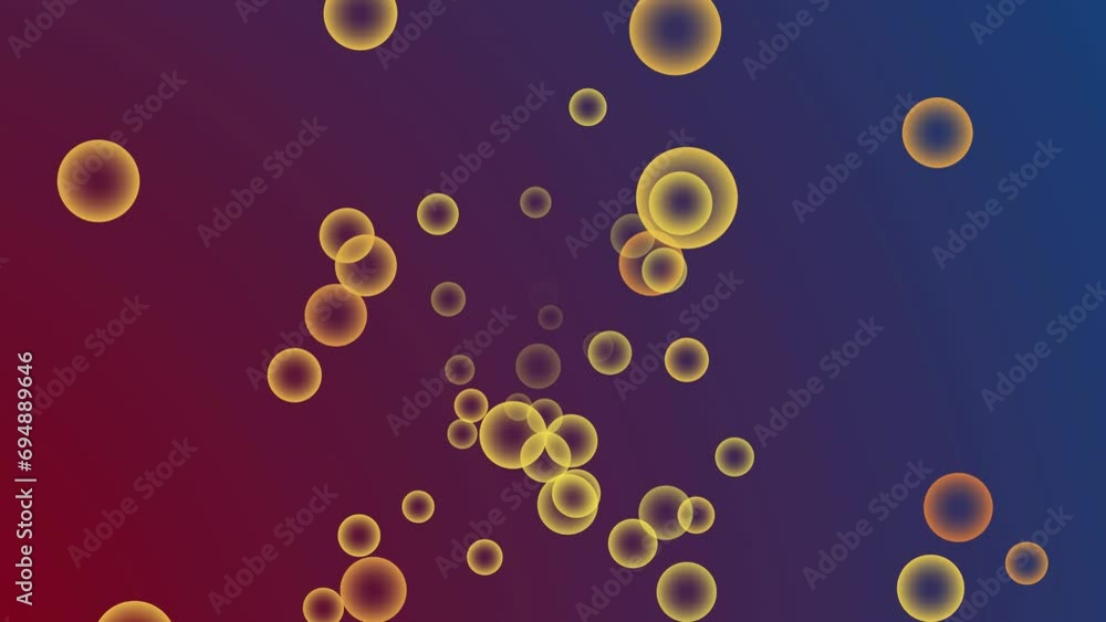 Animation of geometric balloon flying like rain. Colorful balloon in ...