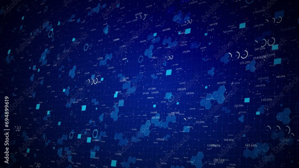 3D Business Statistics, Market Data Infographics Layout 4k animation ...