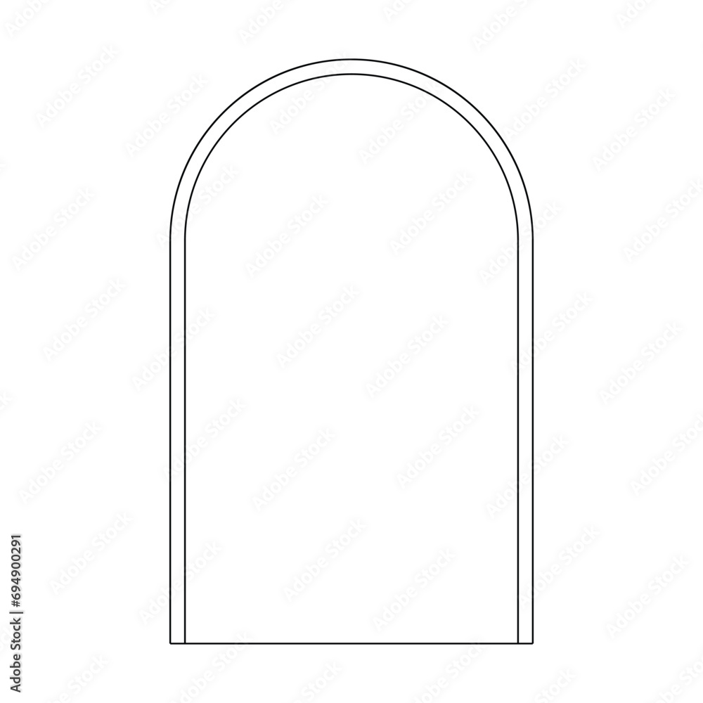 Frame border shape icon for decorative vintage doodle element for ...
