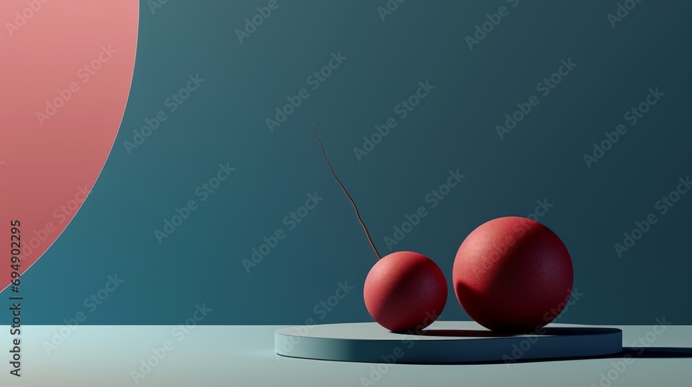 Trendy surreal balanced composition of different shapes. Abstract ...