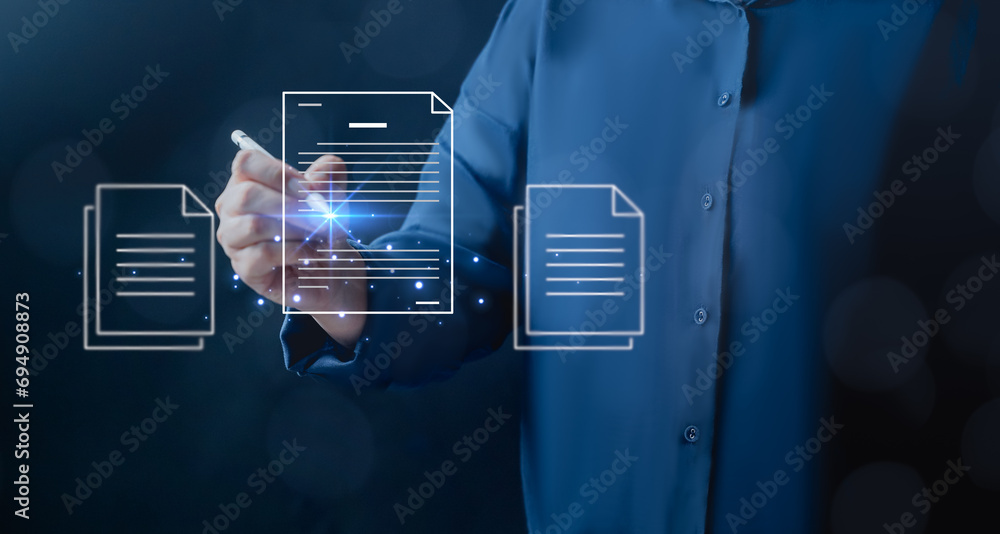 Document management system. DMS, document management system concept ...