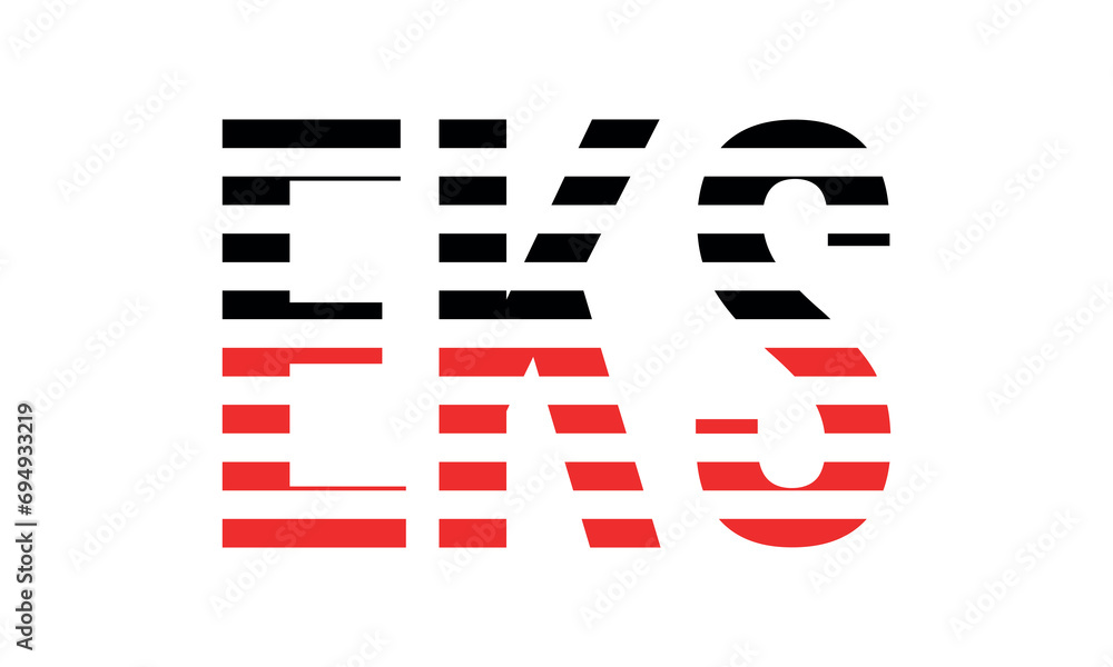 EKS three initial letter iconic line negative space minimal logo design ...