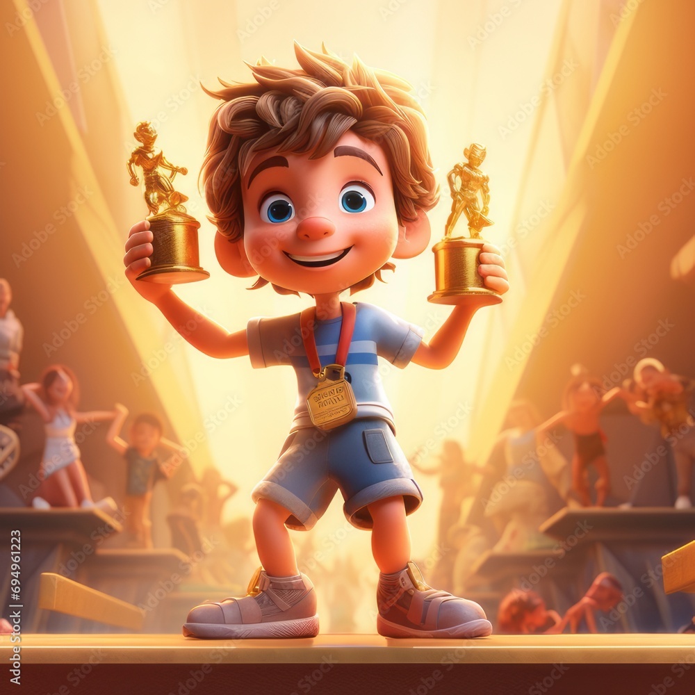 The boy, a young man, emerged as the ultimate victor and champion ...