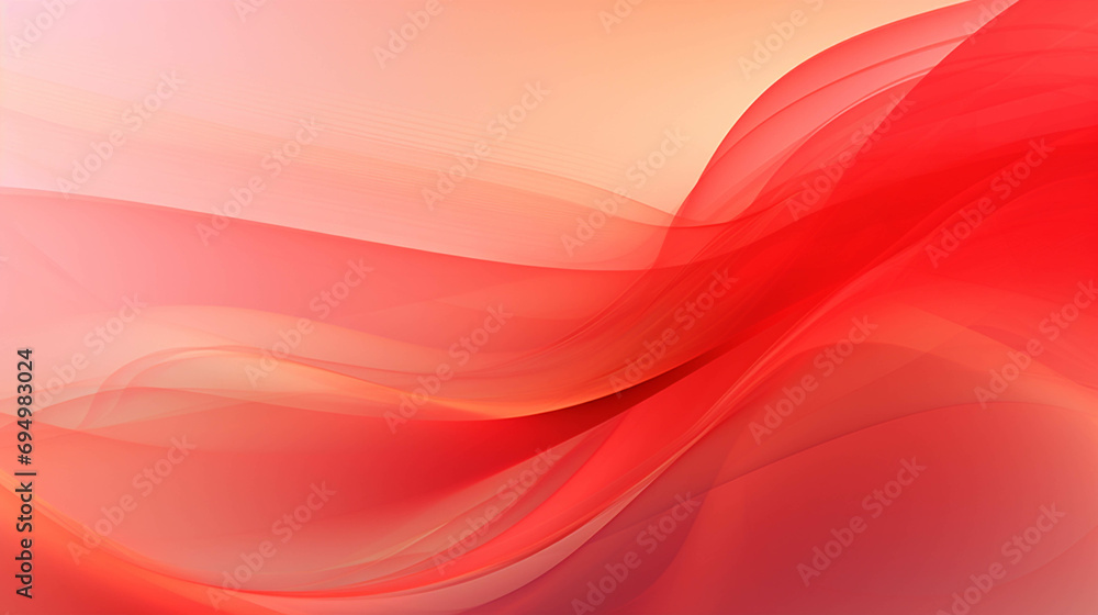 The background image is light red with beautiful curves that are ...