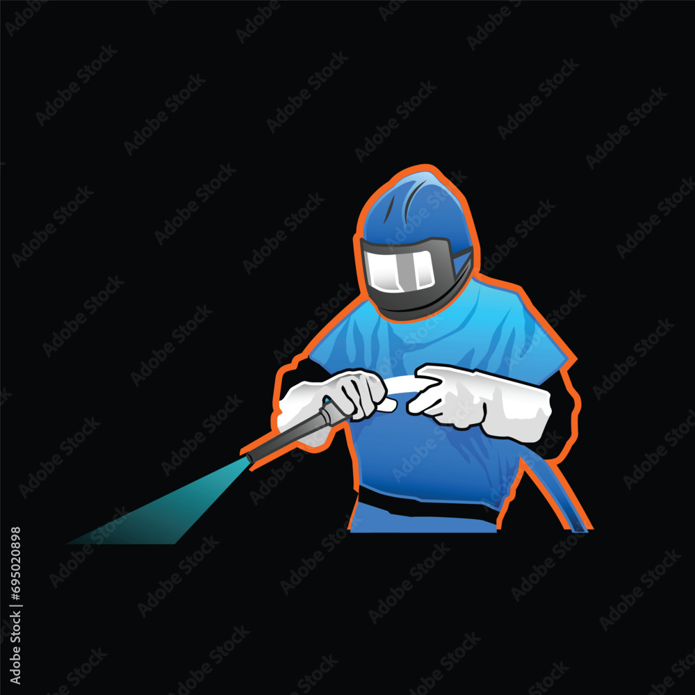 Poster blasting logo element, blasting logo template, balsting vector ...