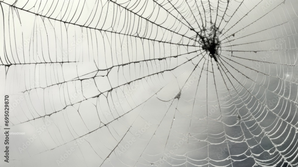Spider web on a light grey background. Creepy spider webs Stock ...