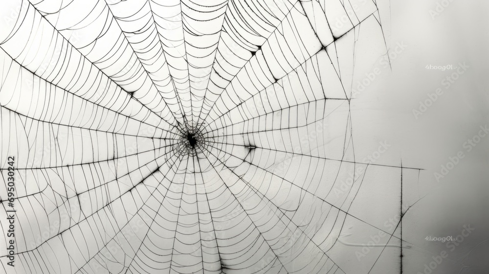Spider web on a light grey background. Creepy spider webs Stock ...