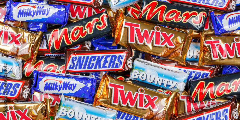 Products of Mars Inc. company like Snickers, Twix, Milky Way and Bounty ...