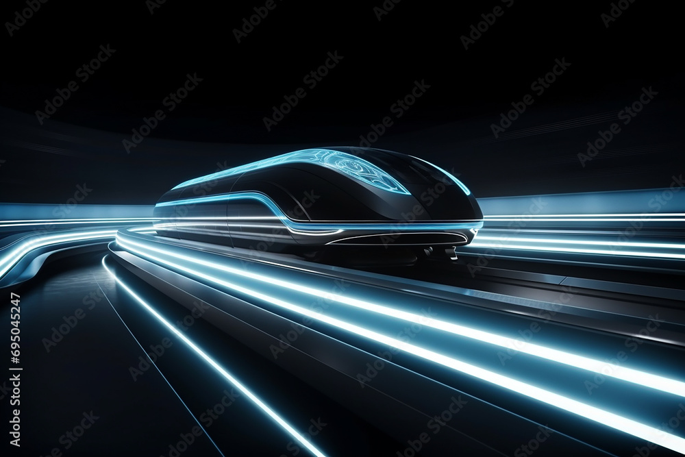 Hyperloop train, background of a magnetic levitation train, Hyperloop ...