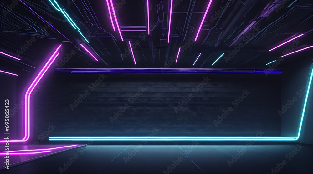 abstract modern futuristic neon background Stock Photo | Adobe Stock