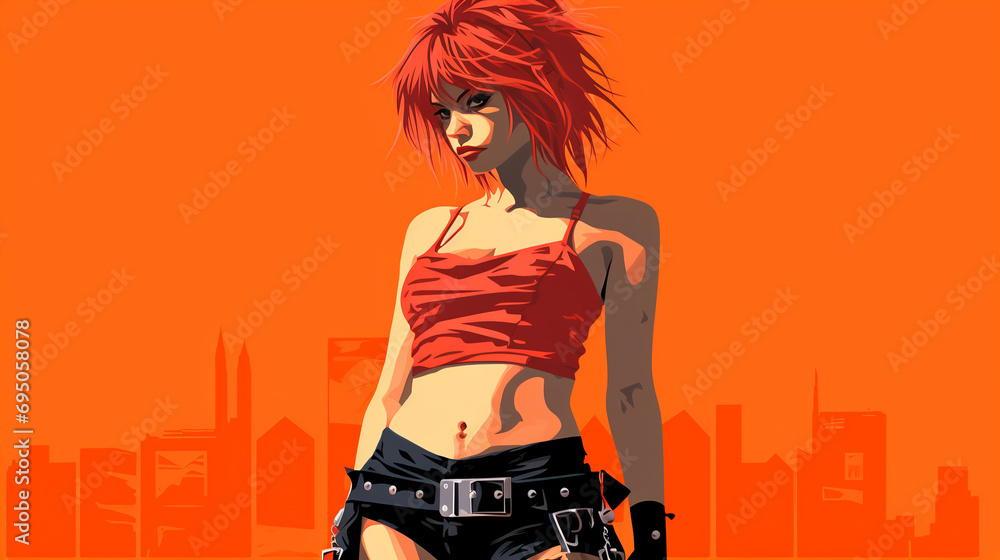 dutch angle full length, ethnic female hero character, in the style of ...