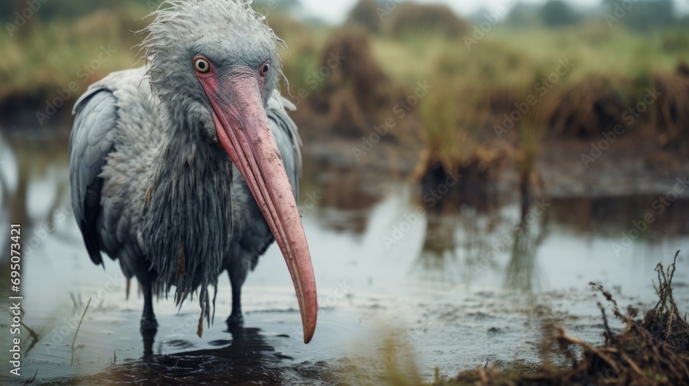 Photo & Art Print Majestic Shoebill Stork in African Wetland, Andreas
