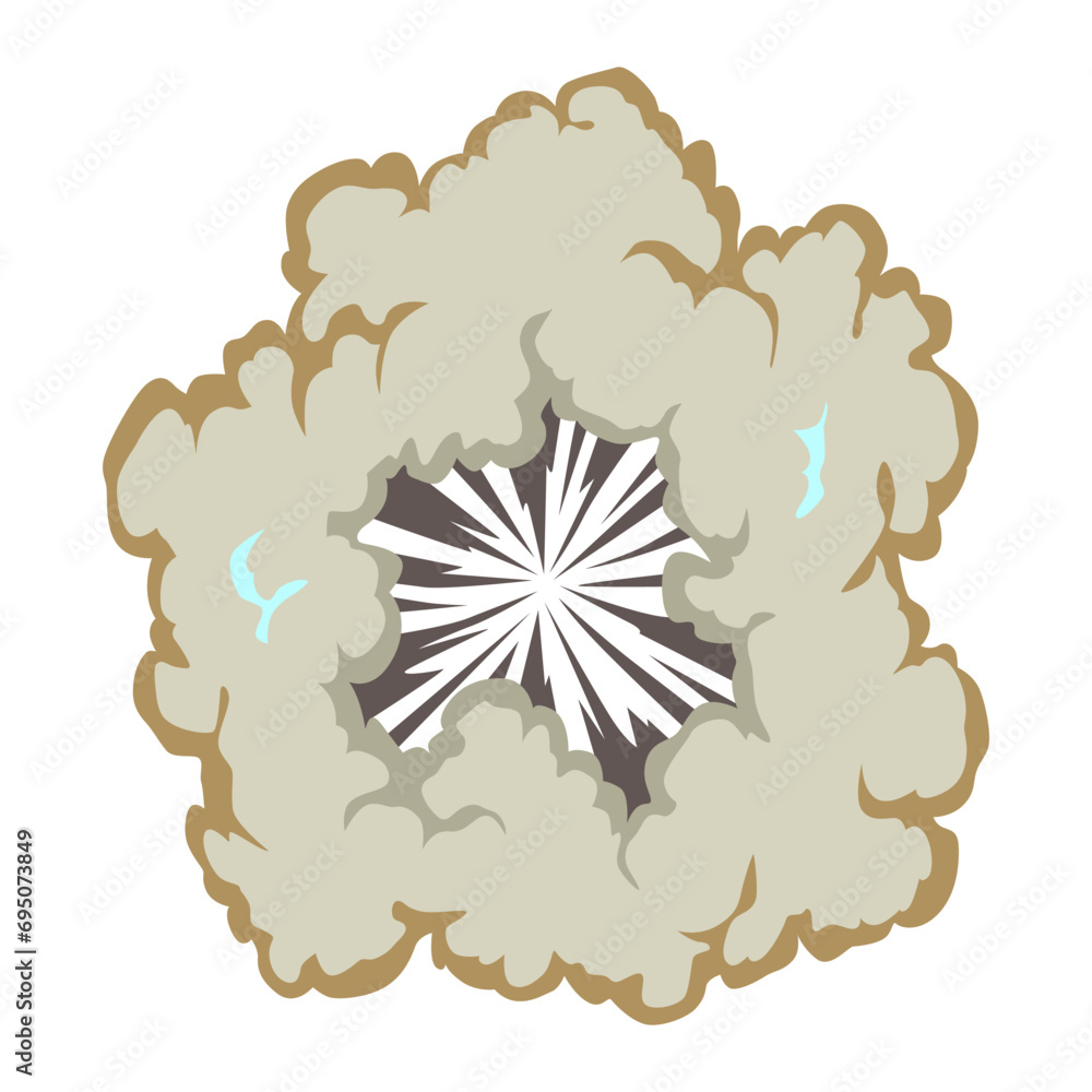 Explosion animation. Cartoon burst effect of vector comic boom and bang ...