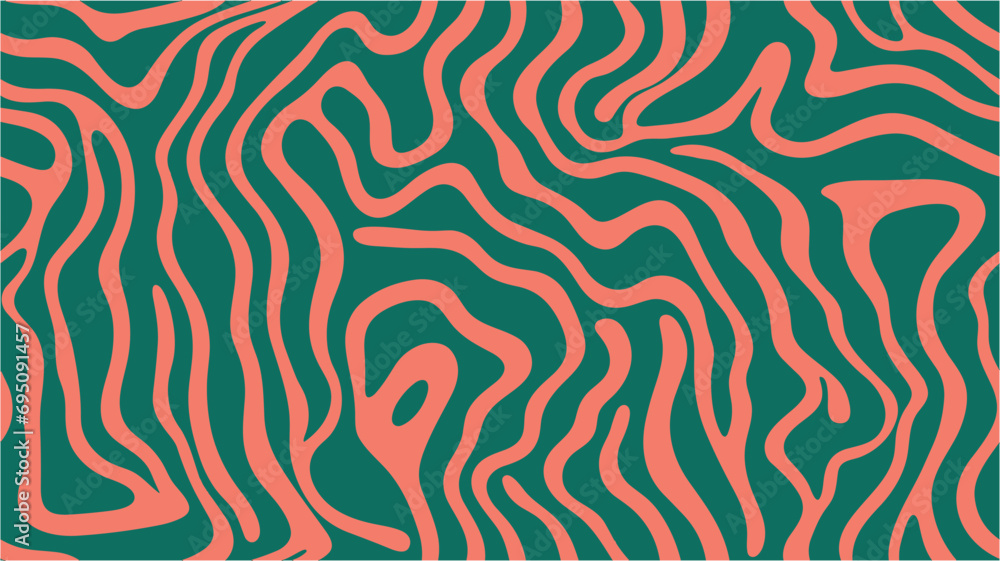 Liquid hippie texture. Futuristic layout with halftones. Groovy pattern ...