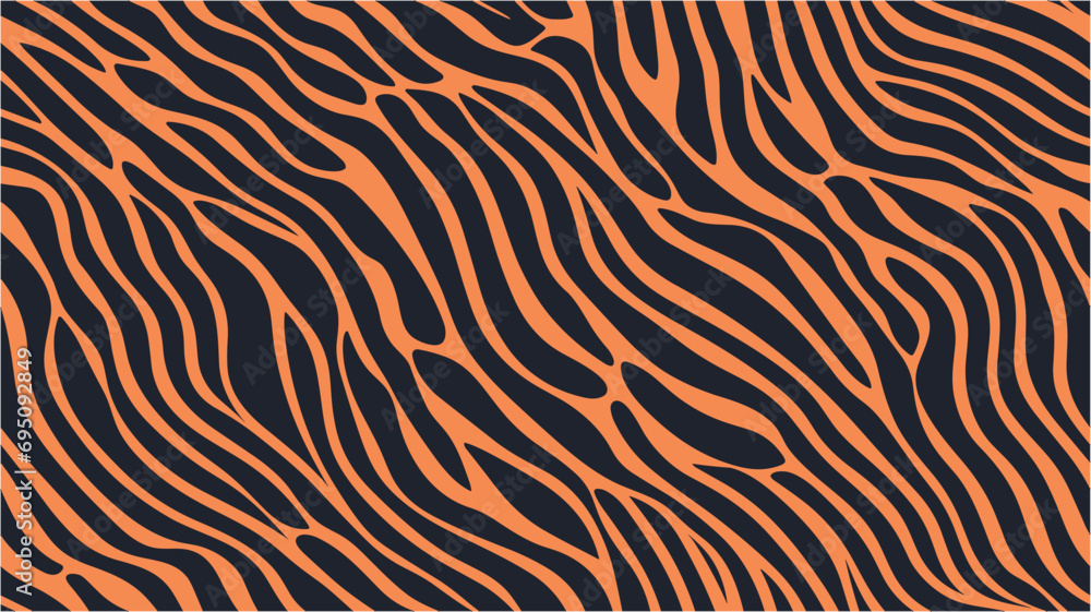 Tiger pattern design funny drawing pattern. Seamless Vector. Print on ...