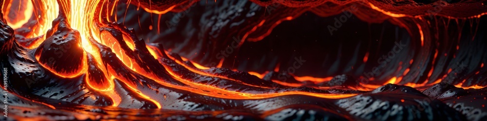 Abstract molten lava banner, background for design Stock Illustration ...